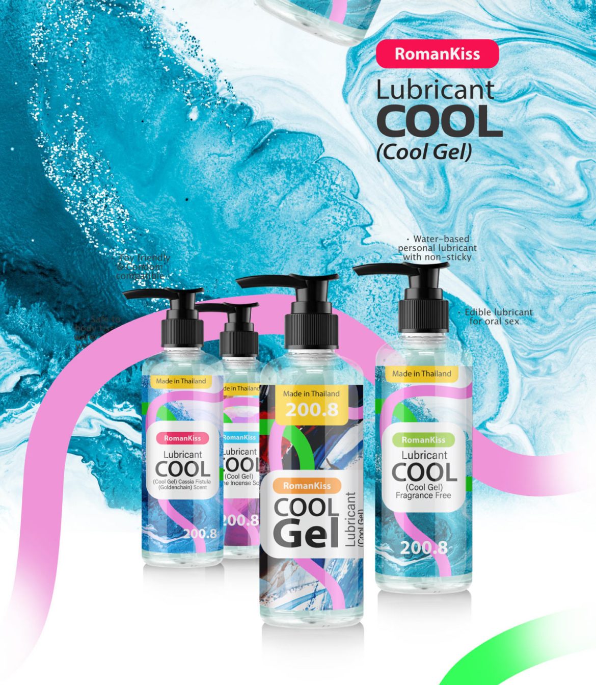 Cool Gel Fragrance-Free - Elevate Intimate Pleasure with Aqua Freshness
